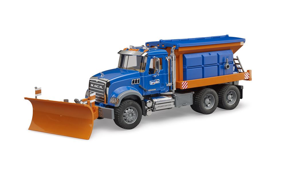 BRUDER - MACK GRANITE SERVICE D'HIVER AVEC CHASSE-NEIGE #02816 ...
