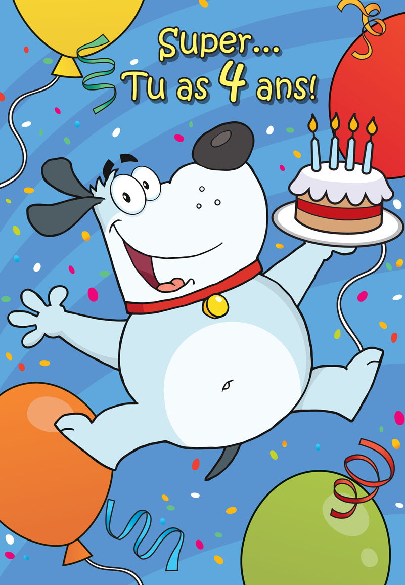 4 ANS - SUPER... TU AS 4 ANS! - DE MILLBROOK - FÊTES / Cartes de fête 4 ans