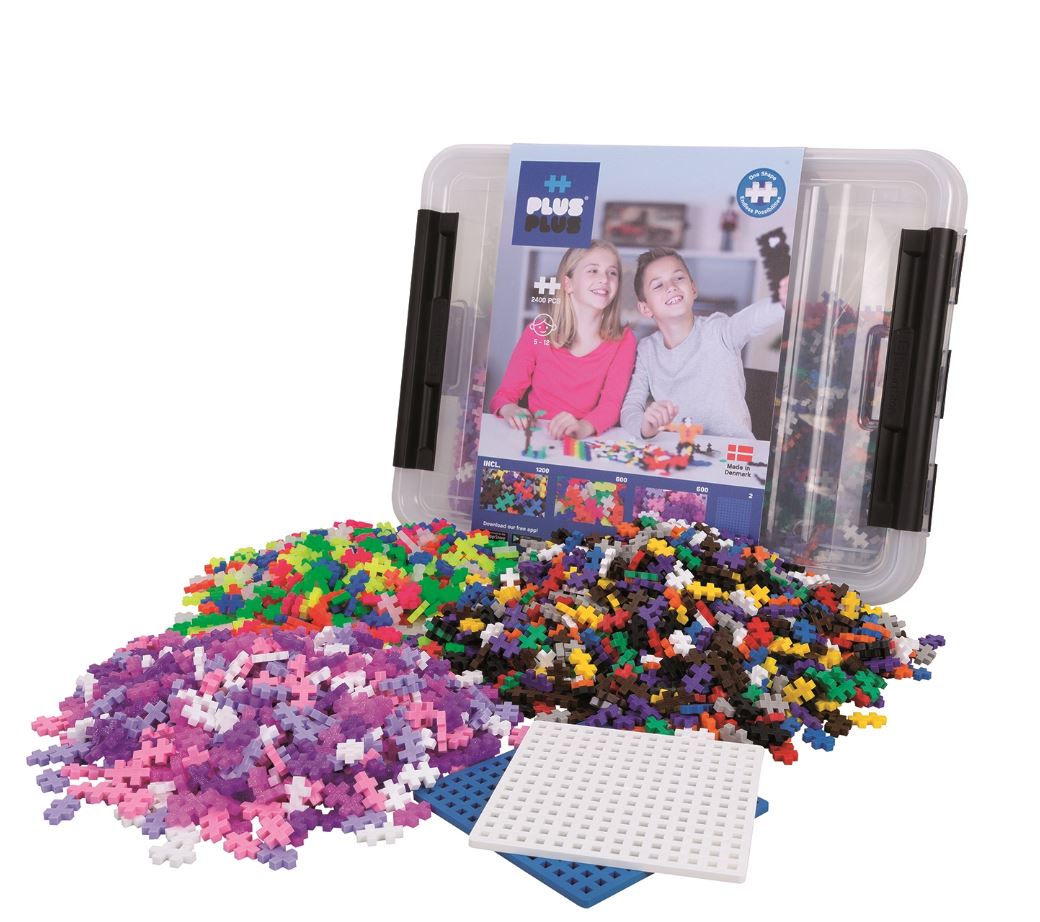 BLOC PLUS PLUS - BOÎTE DE RANGEMENT - MÉLANGE DE 2400 PIÈCES ...