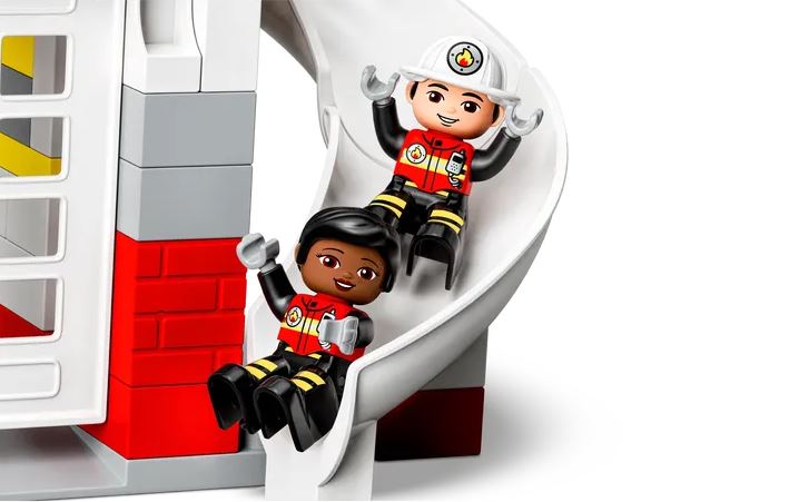 LEGO DUPLO - LA CASERNE ET L'HÉLICOPTÈRE DES POMPIERS #10970 - LEGO / Duplo