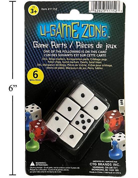 ENSEMBLE DE 5 OU 6 DÉS SUR CARTON - JEUX DE SOCIÉTÉ / Dés (à jouer ...