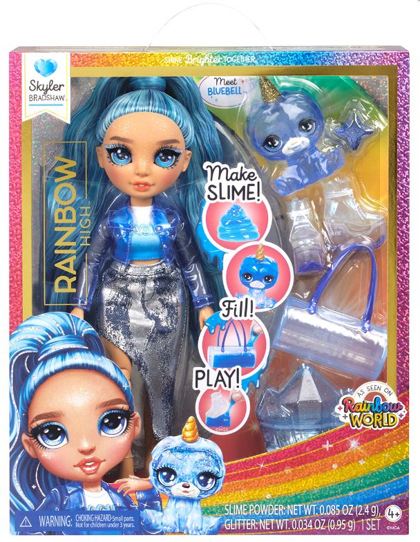 RAINBOW HIGH - POUPÉE FASHION SKYLER BRADSHAW AVEC SLIME ET ANIMAL DE ...