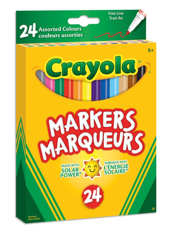 CRAYOLA - 24 MARQUEURS TRAIT FIN COLOSSAL - BRICOLAGE / Dessin ...