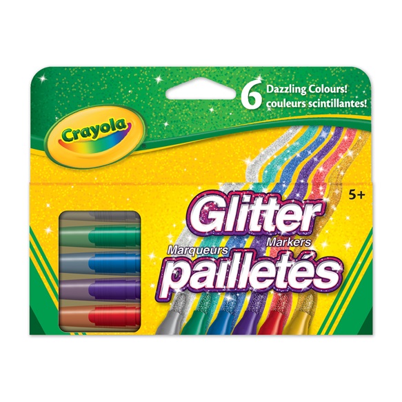 CRAYOLA - 6 MARQUEURS PAILLETÉS - BRICOLAGE / Dessin, peinture et coloriage