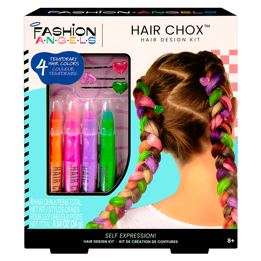 FASHION ANGELS - HAIR CHOX - KIT DE CRÉATION DE COIFFURES - PAQUET DE 4 ...