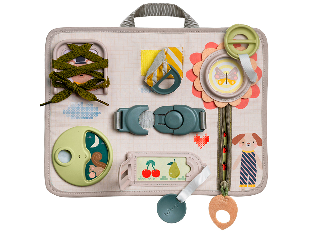 JCÉTÉ25 JC25 TAF TOYS - TABLEAU D'ÉVEIL «SNAP'N LEARN» AVEC ATTACHES ...