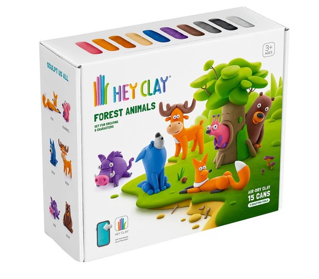 HEY CLAY - ENSEMBLE D'ARGILE - ANIMAUX DE LA FORÊT - BRICOLAGE / Pâte à ...