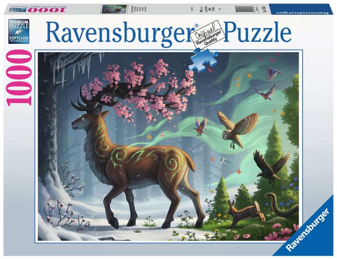 RAVENSBURGER CASSE-TÊTE 1000 PIÈCES - CERF DU PRINTEMPS #17385 - CASSE ...