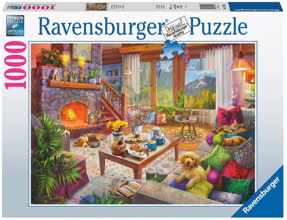 RAVENSBURGER CASSE-TÊTE 1000 PIÈCES - CHALET CHALEUREUX #12000293 ...