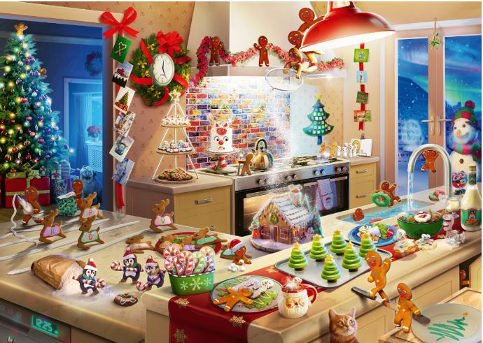 *26 RAVENSBURGER CASSE-TÊTE 1000 PIÈCES - LES BONHOMMES EN PAIN D ...