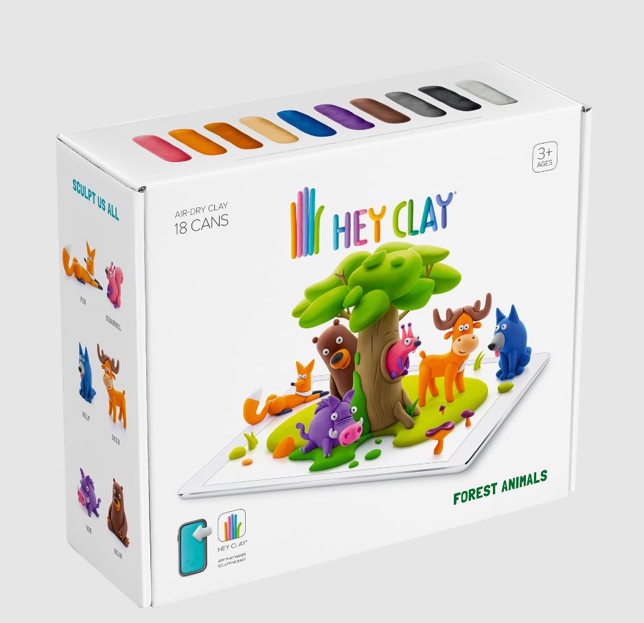 HEY CLAY - ENSEMBLE D'ARGILE - ANIMAUX DE LA FORÊT - BRICOLAGE / Pâte à ...