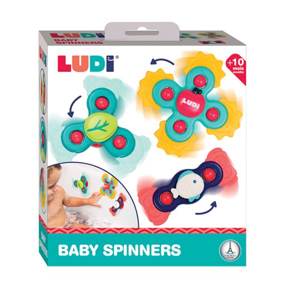 LUDI - TRIO DE BABY SPINNERS À VENTOUSES - BÉBÉ / Jouets Classiques