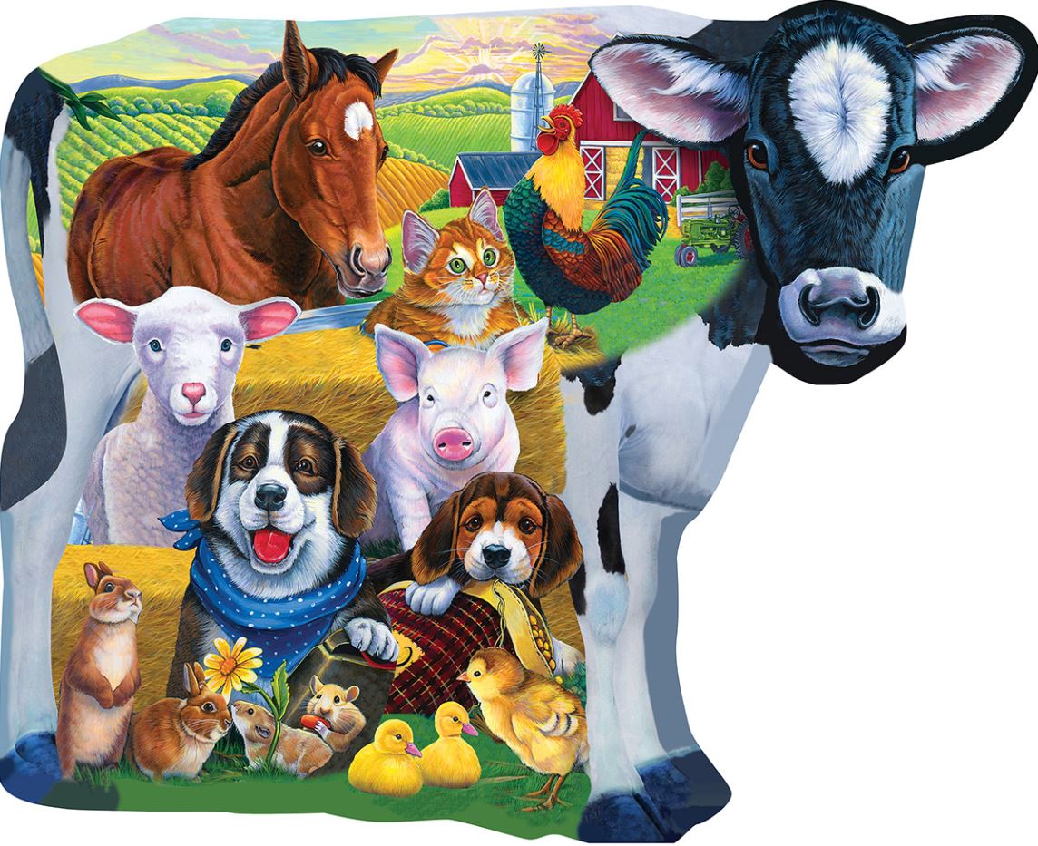 MASTERPIECES SILHOUETTE CASSE-TÊTE 100 PCS - AMIS DE LA FERME - CASSE ...