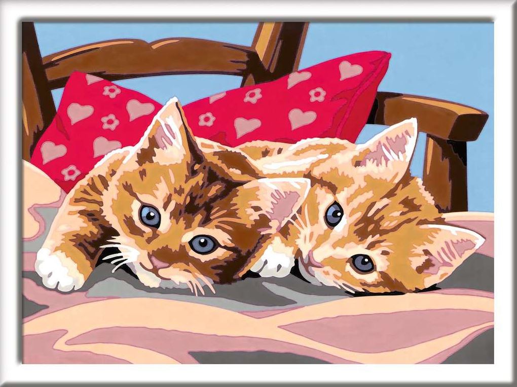 PEINTURE À NUMÉROS RAVENSBURGER - DOUX PETITS CHATONS - BRICOLAGE ...