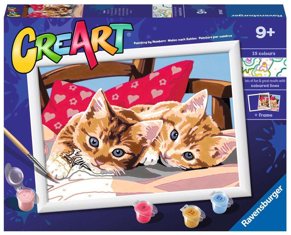 PEINTURE À NUMÉROS RAVENSBURGER - DOUX PETITS CHATONS - BRICOLAGE ...