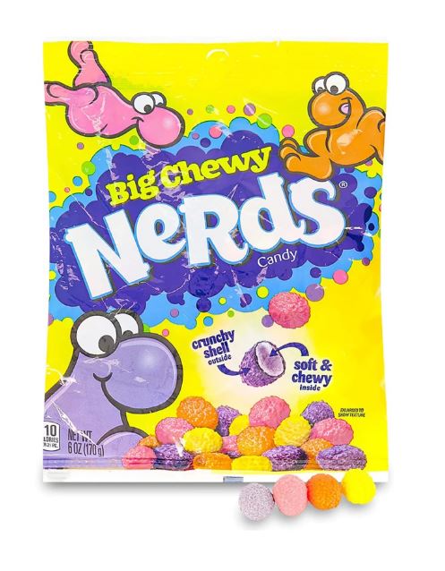 NERDS - GROS MOELLEUX SAVEURS VARIÉES 170G (BONBON) - BABIOLES / Confiserie