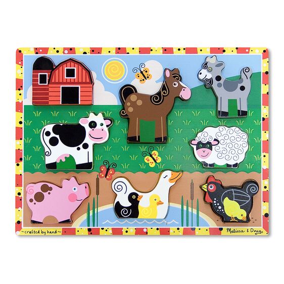 MELISSA AND DOUG - CASSE-TÊTE FERME BOIS 8 PIÈCES - CASSE-TÊTES / Casse ...