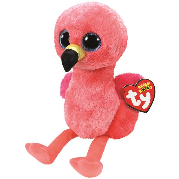 PELUCHE TY BEANIE BOOS - GILDA FLAMANT ROSE MÉDIUM 13" - PELUCHES ...