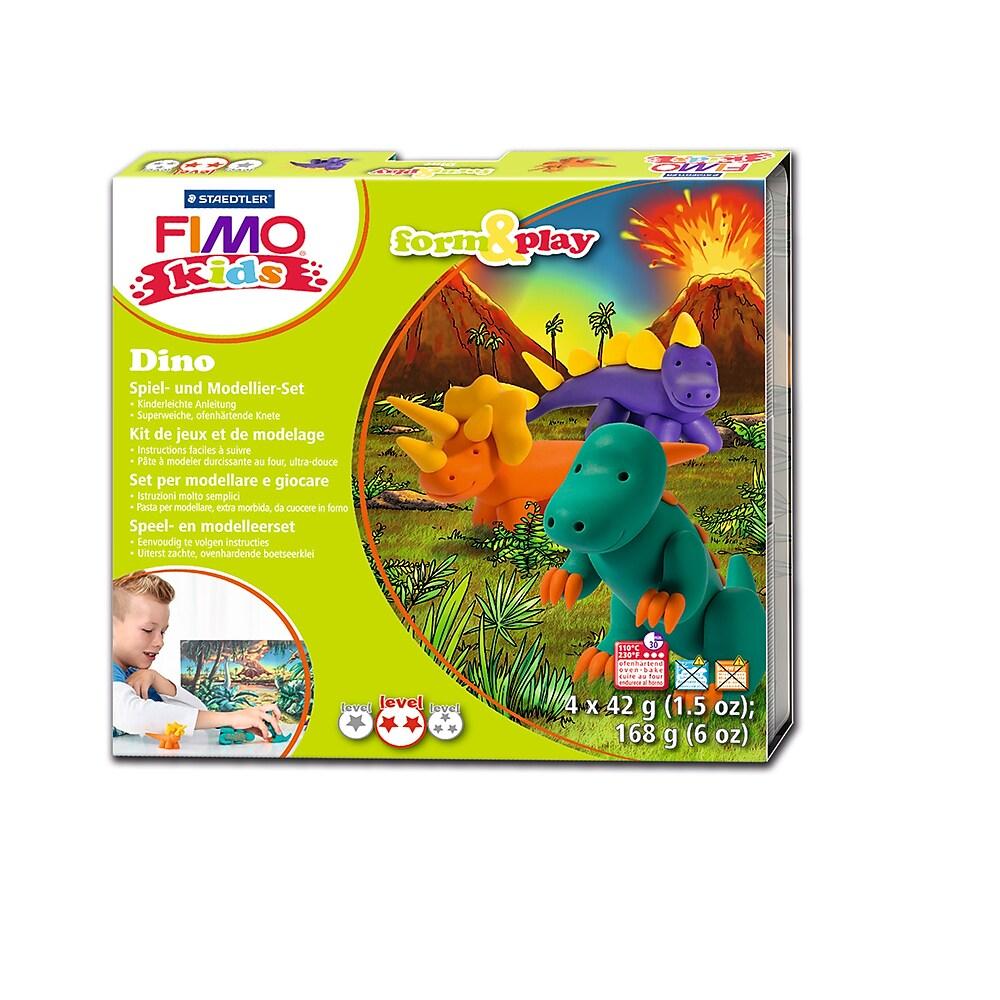 FIMO-KIDS-ENS DINOSAURES 168 GR - BRICOLAGE / Pâte à modeler / modelage