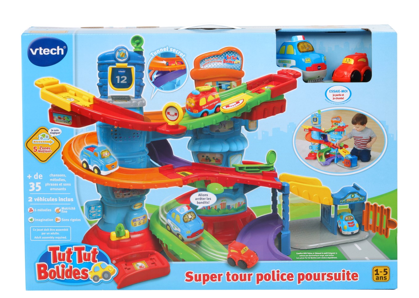 VTECH - SUPER TOUR POLICE POURSUITE TUT TUT BOLIDE - BÉBÉ / V-Tech