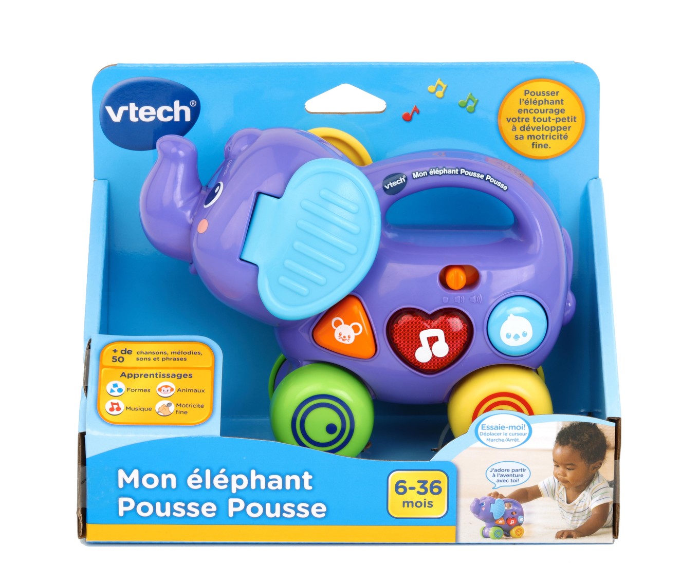 // VTECH - MON ÉLÉPHANT POUSSE POUSSE - BÉBÉ / V-Tech