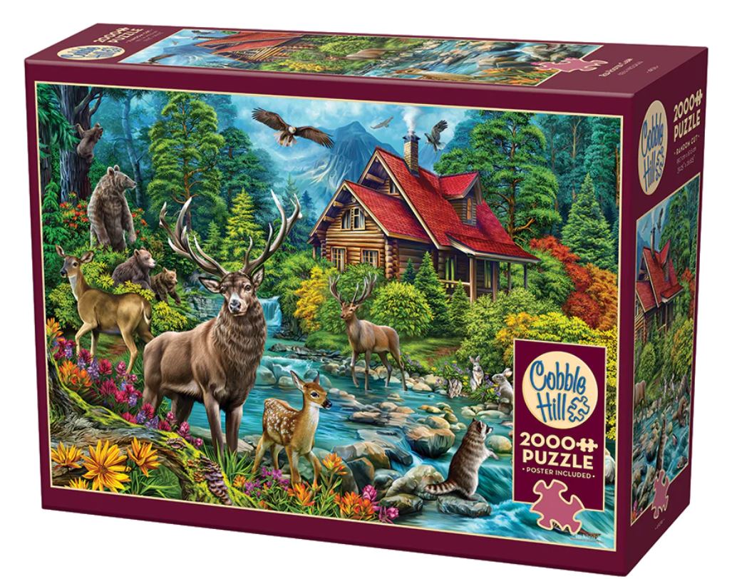 COBBLE HILL CASSE-TÊTE 2000 PIÈCES - CABANE AU TOIT ROUGE #49016 ...