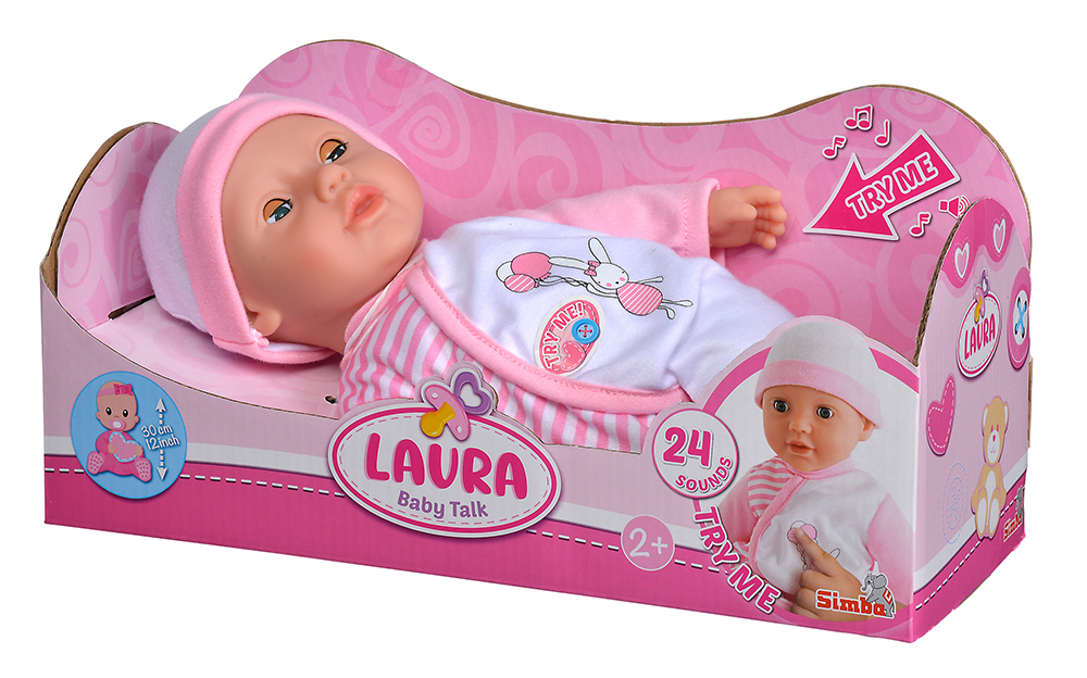 SIMBA - POUPÉE LAURA 30 CM "BABY TALK" - 24 SONS DE BÉBÉ - POUPÉES ...