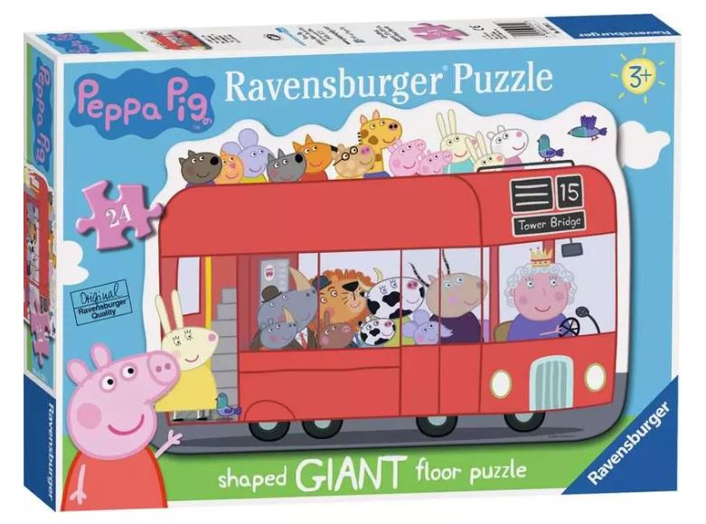 RAVENSBURGER CASSE-TÊTE DE PLANCHER GÉANT 24 PIÈCES - PEPPA PIG BUS DE ...
