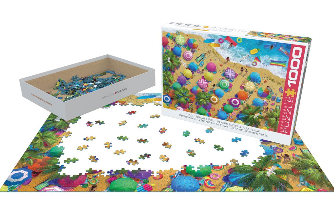 EUROGRAPHICS CASSE-TÊTE 1000 PIÈCES - PLAISIRS D'ÉTÉ À LA PLAGE #6000 ...