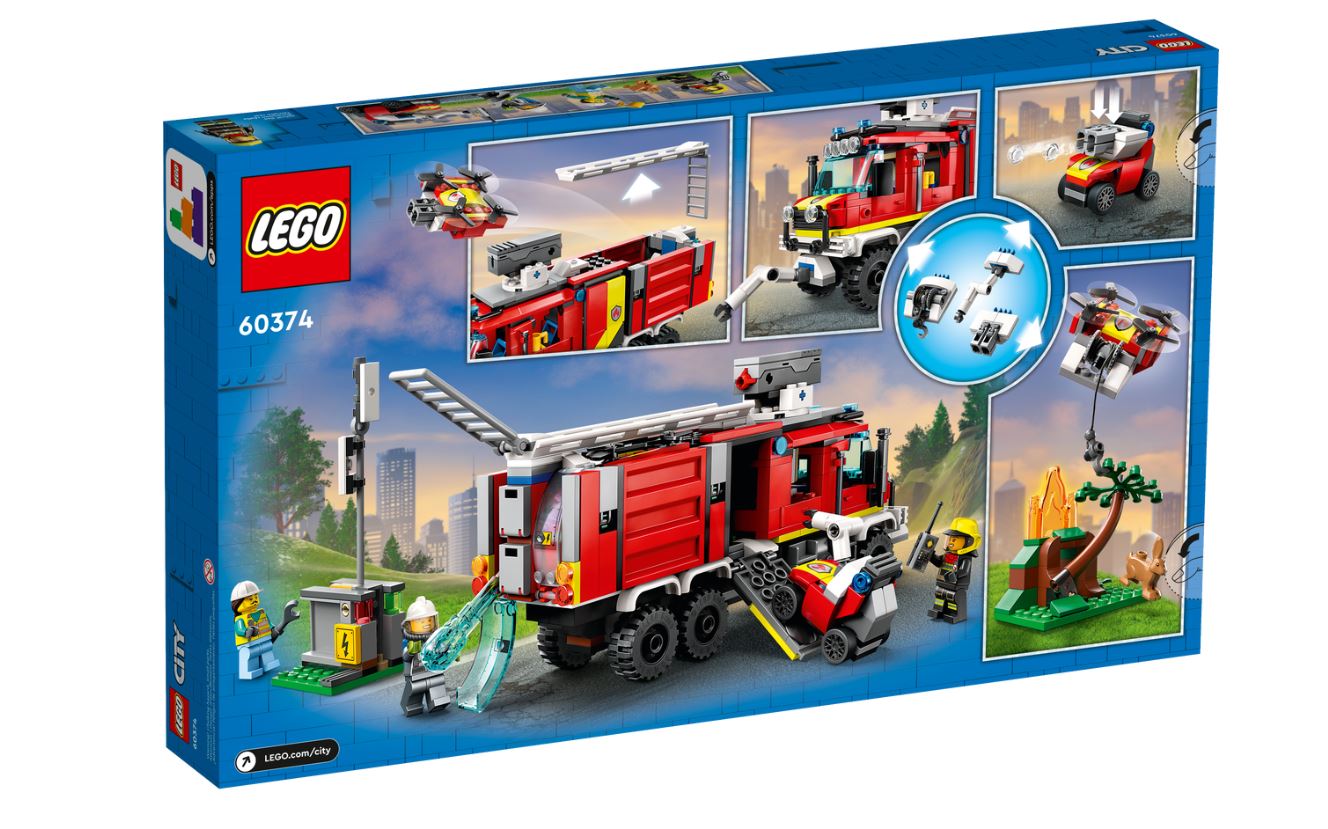 LEGO CITY - LE CAMION DE COMMANDEMENT DE POMPIERS #60374 - LEGO / City