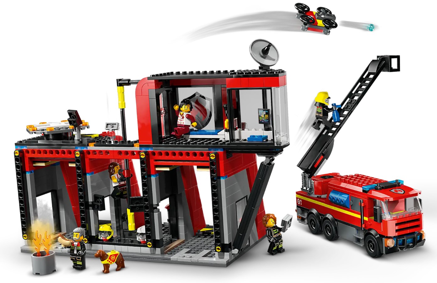 LEGO CITY - LA CASERNE ET LE CAMION DE POMPIERS #60414 - LEGO / City