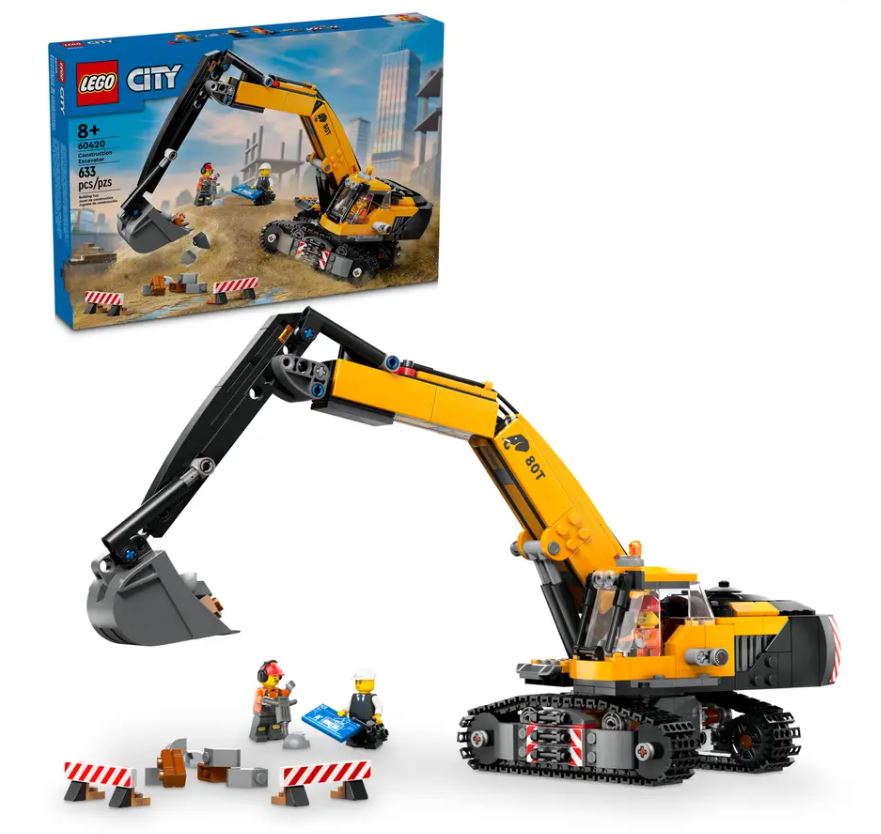 LEGO CITY - L'EXCAVATRICE DE CONSTRUCTION JAUNE #60420 - LEGO / City
