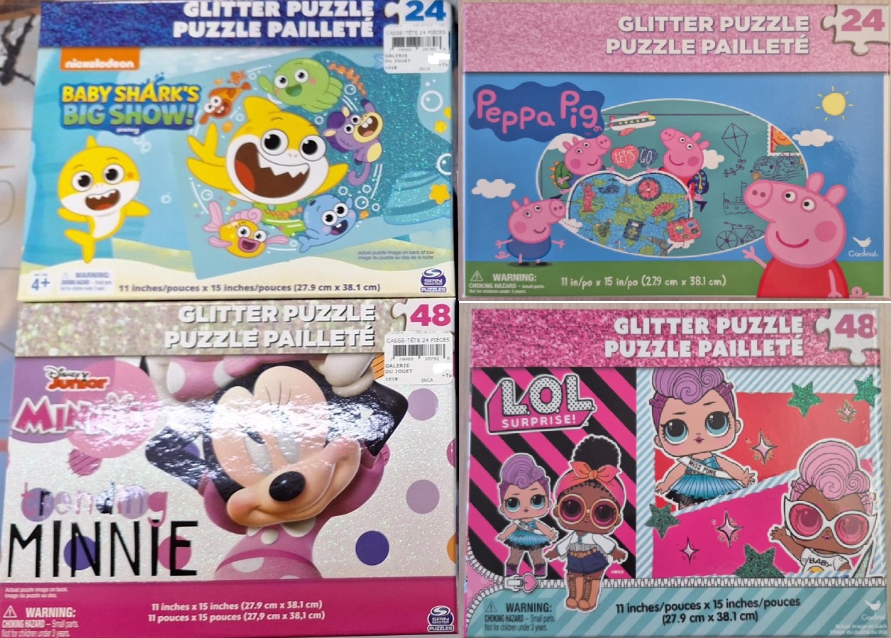 CASSE-TÊTE 24 OU 48 PIÈCES SCINTILLANT (PEPPA PIG, L.O.L SURPRISE ...