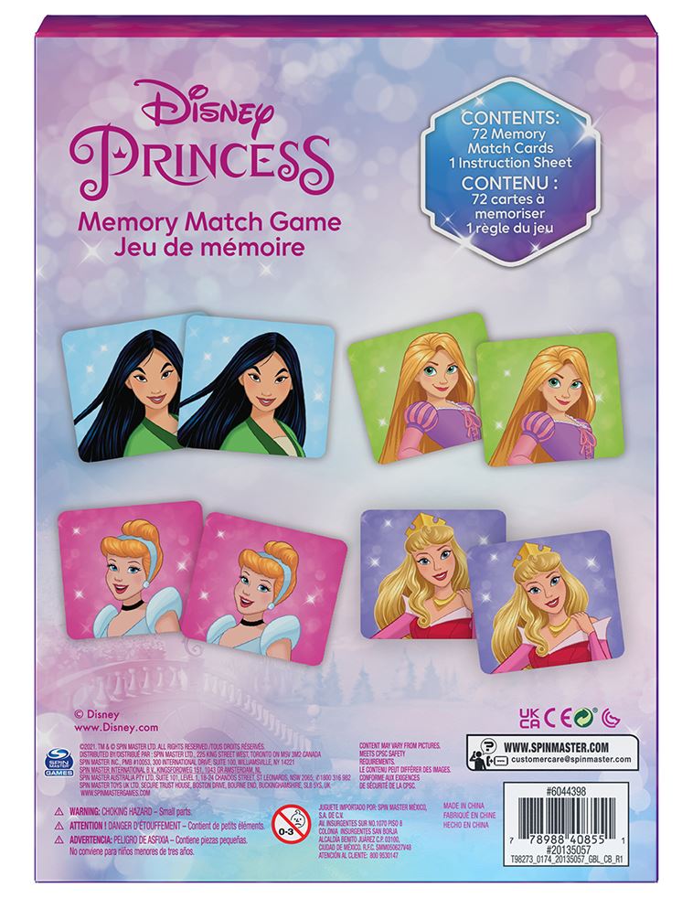 JEU DE MÉMOIRE - PRINCESSES DISNEY - JEUX DE SOCIÉTÉ / Préscolaire (5 ...
