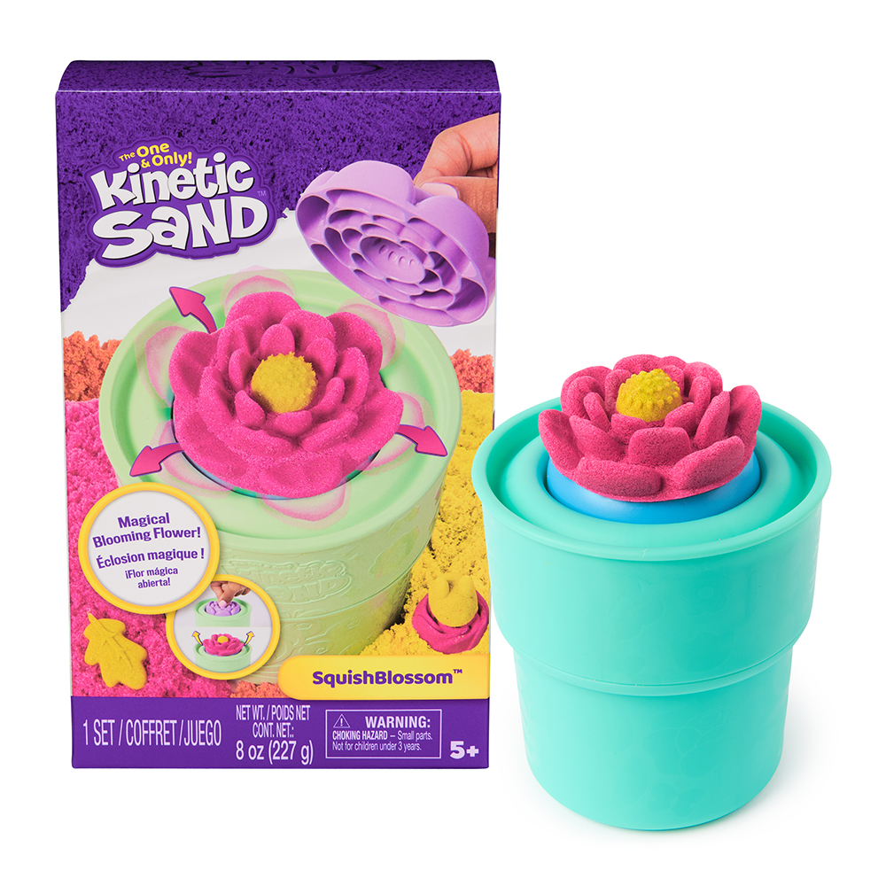 JCÉTÉ25 KINETIC SAND - COFFRET SQUISH BLOSSOM - ÉCLOSION DE FLEUR ...