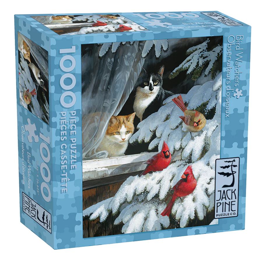 JACK PINE CASSE-TÊTE 1000 PIÈCES - CHAT OBSERVATEUR D'OISEAUX #70041 ...