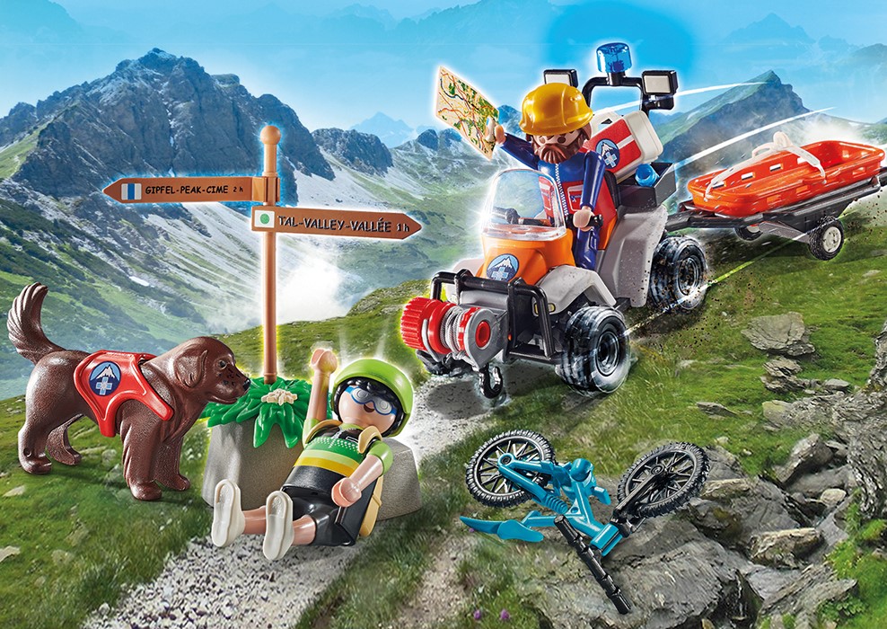 PLAYMOBIL RESCUE ACTION - SECOURISTES DE MONTAGNE AVEC VÉHICULES #70662 ...