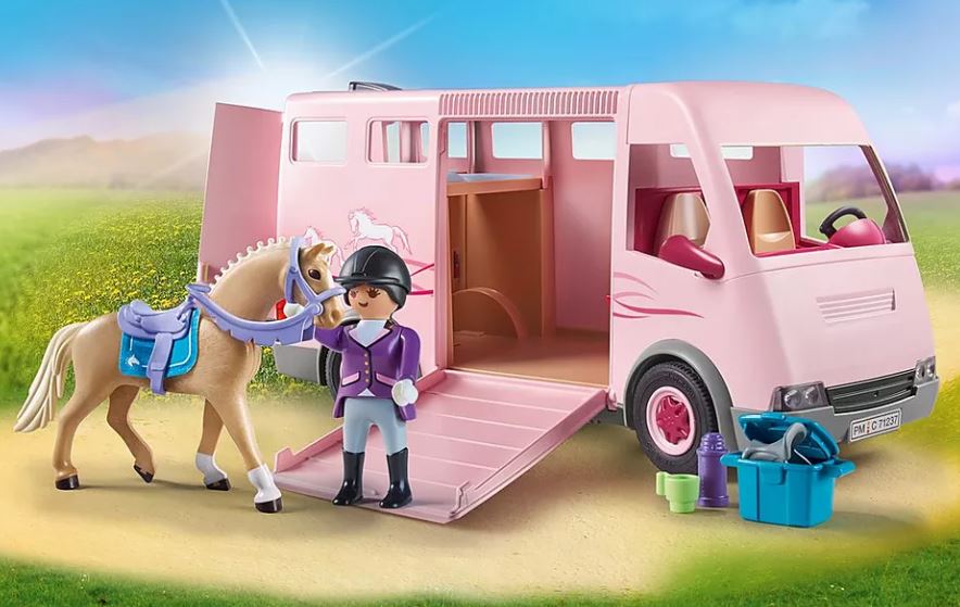JC23 PLAYMOBIL COURTRY - VAN AVEC CHEVAL #71237 - PLAYMOBIL / Country