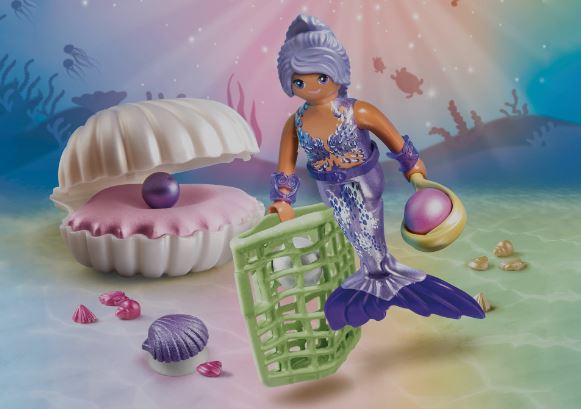 PLAYMOBIL PRINCESS MAGIC - SIRÈNE AVEC COQUILLAGE ET PERLE #71502 ...