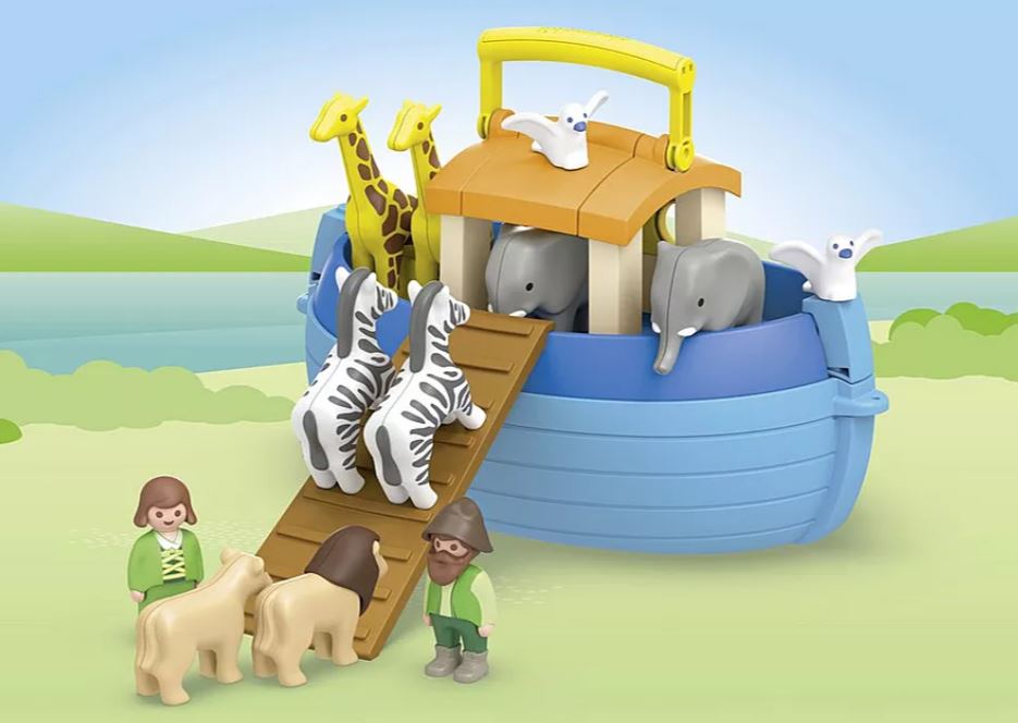 PLAYMOBIL JUNIOR - ARCHE DE NOÉ TRANSPORTABLE #71681 - PLAYMOBIL / 1-2-3