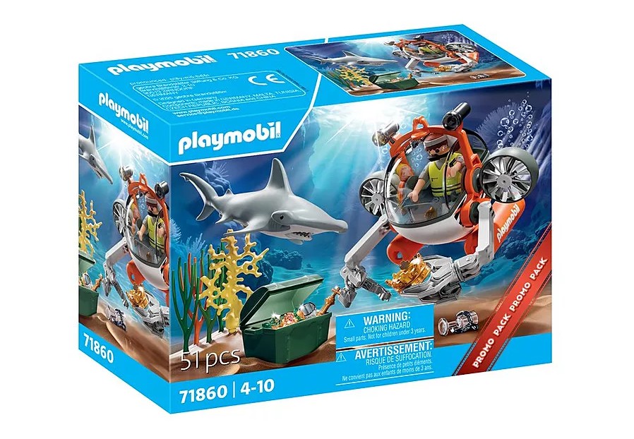 PLAYMOBIL ACTION HEROES - PROMO PACKS CHASSE AU TRÉSOR AVEC SOUS-MARIN ...