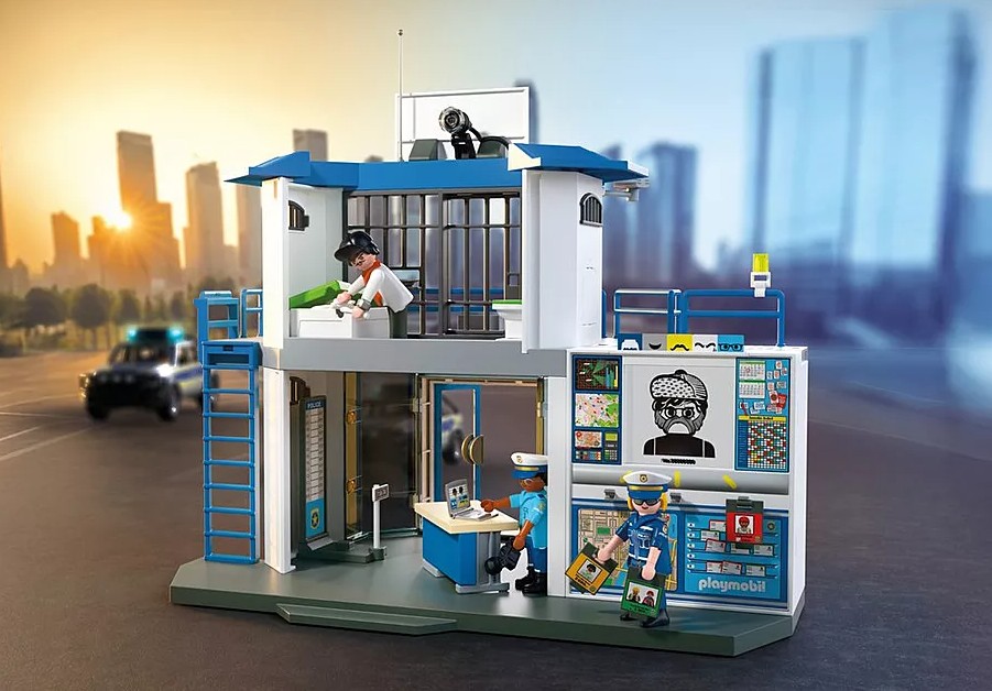 PLAYMOBIL CITY ACTION - POSTE DE POLICE AVEC SALLE DE RECHERCHE #71874 ...