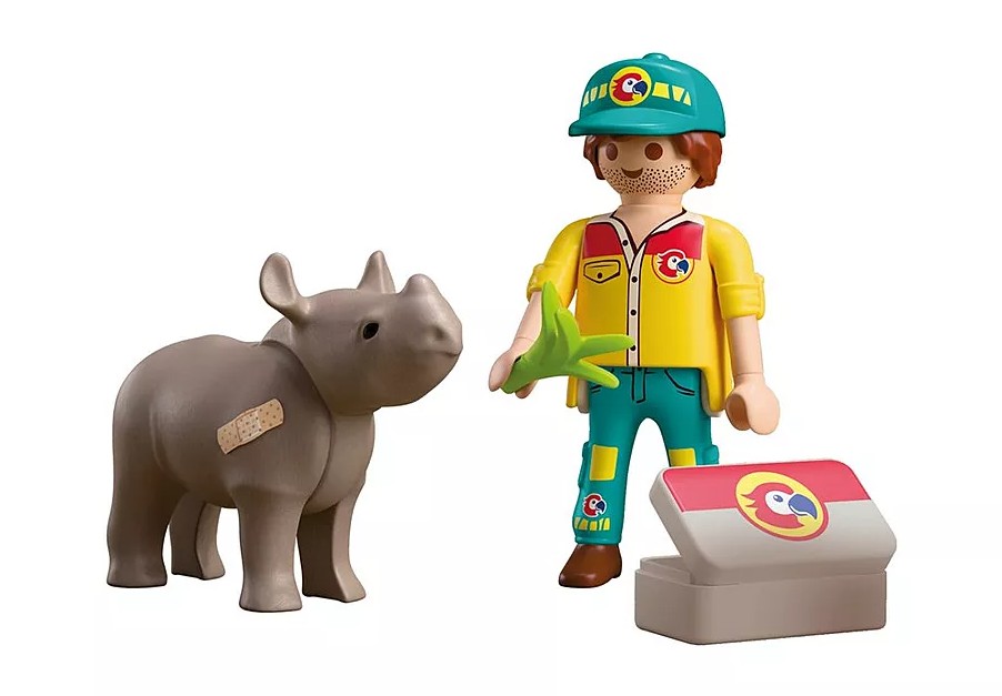 PLAYMOBIL DUO PACK - SOIGNEUR ET RHINOCÉROS #72025 - PLAYMOBIL ...