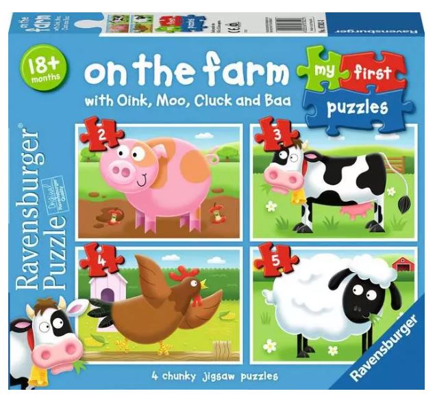 MY FIRST PUZZLES CASSE-TÊTE 2,3,4,5 PIÈCES - ON THE FARM - CASSE-TÊTES ...