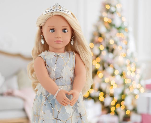 POUPÉE OG - HOLIDAY ELLORY 46 CM (ROBE BLEU ARGENTÉE) - POUPÉES, BARBIE ...