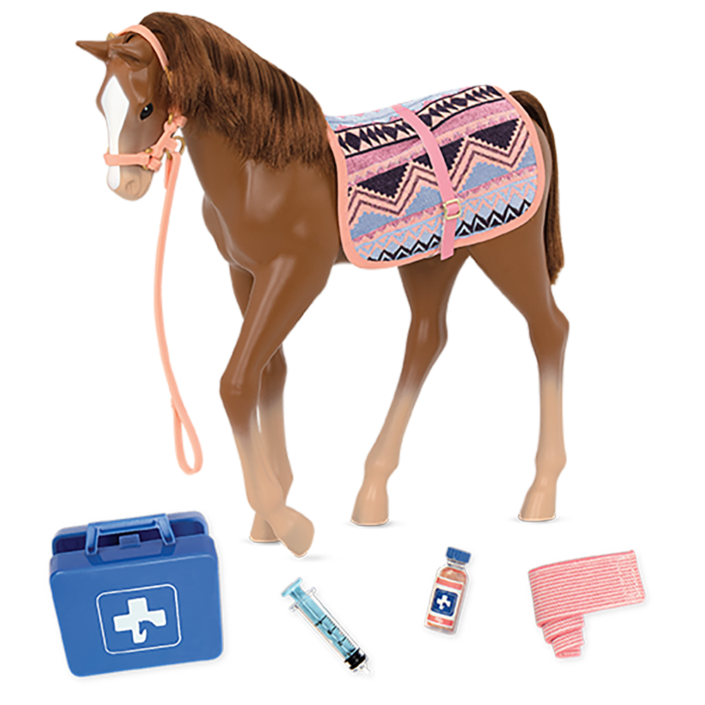 CHEVAL OG - POULAIN CARAMELLE CHESTNUT POUR POUPÉE DE 46 CM - POUPÉES ...