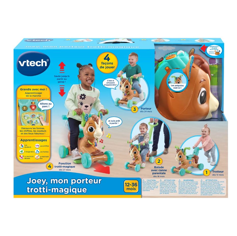 VTECH - JOEY MON PORTEUR TROTTI-MAGIQUE (5 EN 1) - BÉBÉ / V-Tech