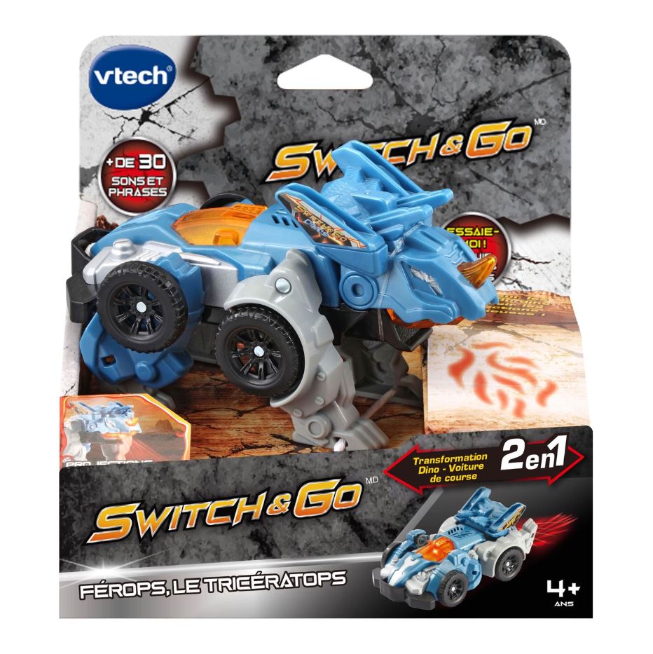 VTECH - SWITCH & GO TRICERATOPS RACE CAR - CAMIONS, ARMES ET SUPERHÉROS ...