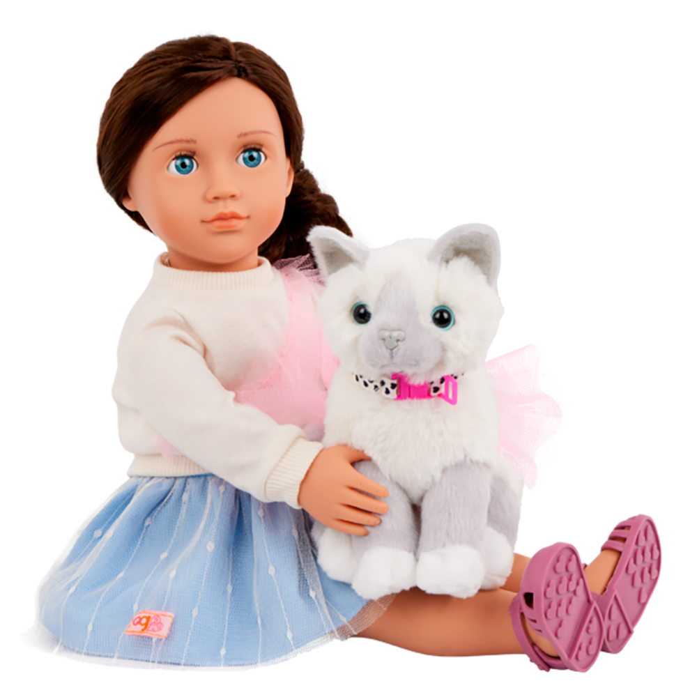 POUPÉE ET ANIMAL OG - MINDY 46CM ET PEPPER LE CHAT 15CM - POUPÉES ...