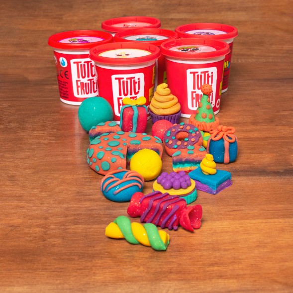 *25 TUTTI FRUTTI - 6 POTS SCINTILLANTS PÂTE A MODELER - BRICOLAGE ...